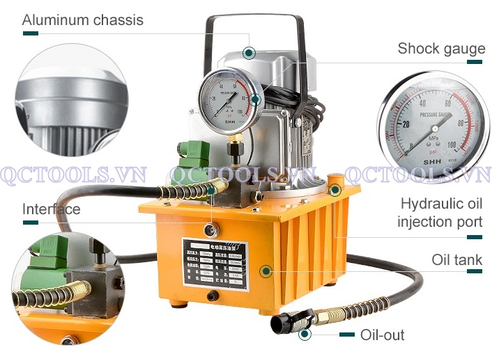 Bơm điện thủy lực 700 bar model HHB-700A